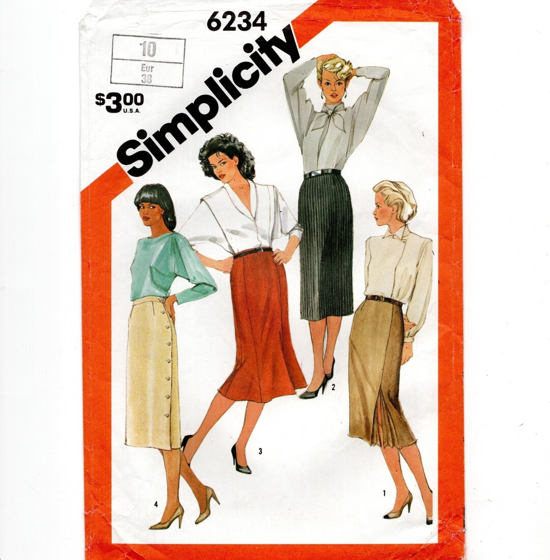 size-10-waist-25-set-of-4-skirts-side-kick-pleat-side-buttons