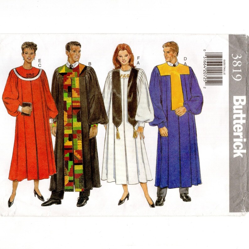 Size XS-XL Unisex Choir Robes W/ Full Pleated Sleeves, Collar & Scarf ...