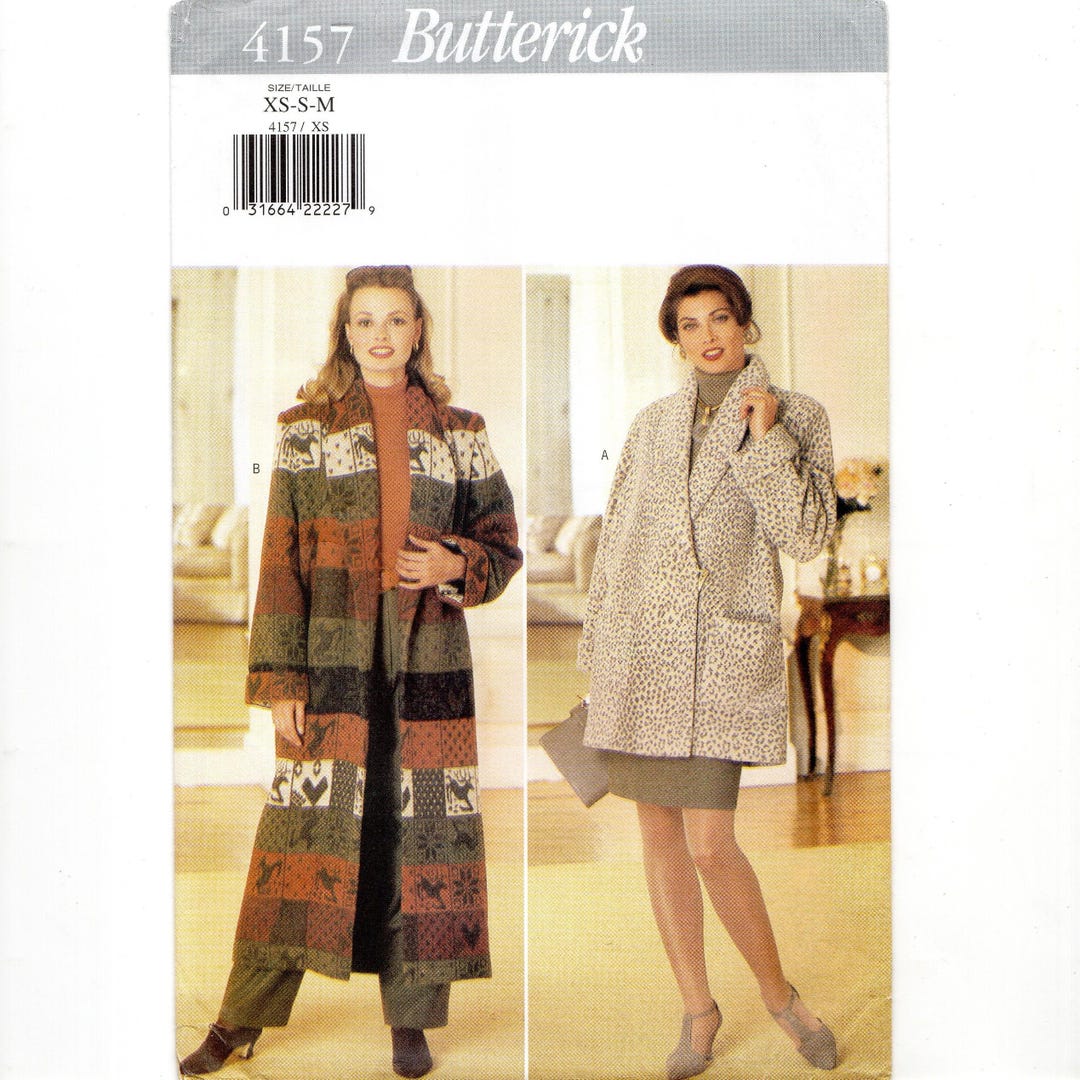 Size XS-S-M Shawl Collar Coats, 2 Lengths, Open or One-button Close ...