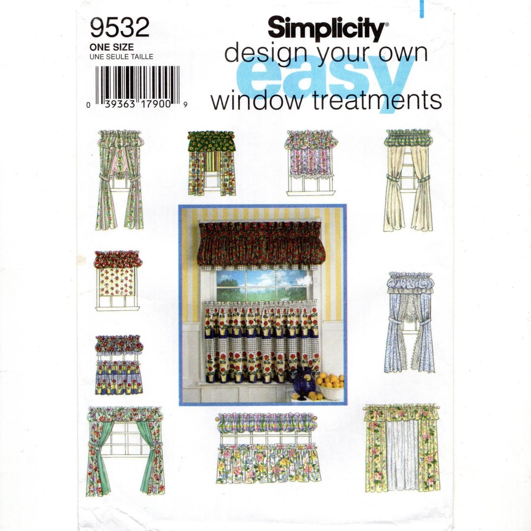 DIY Pouf Valances W/ Curtain Panels, Roller & Balloon Shades, Uncut ...