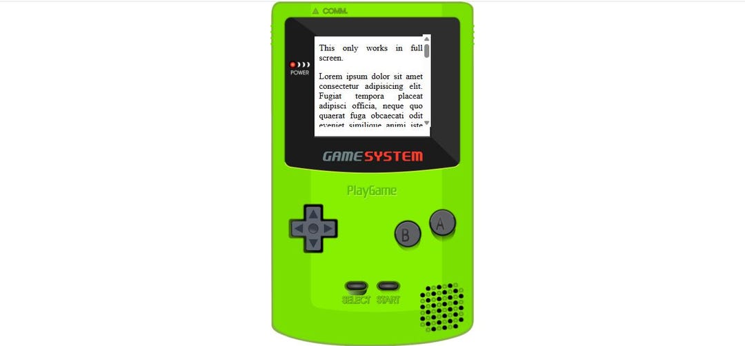 Retro Handheld Game Website Template - Etsy