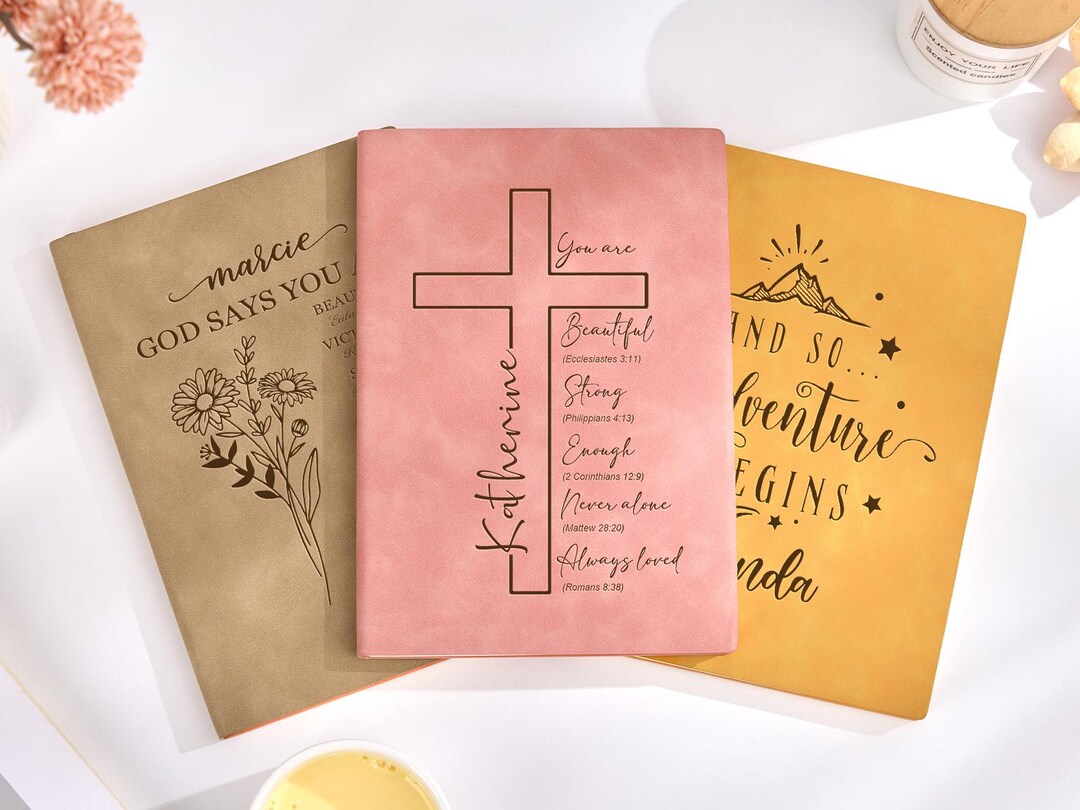 Personalized Christian Journal Bible Study Journal Book Prayer Notebook ...
