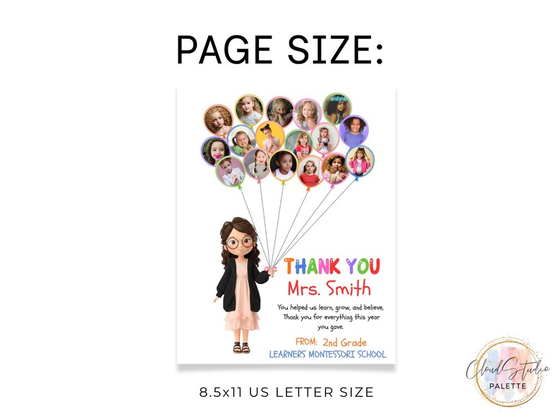 2026 Teacher Appreciation Gift Printable, Personalized Gift for Teacher ...