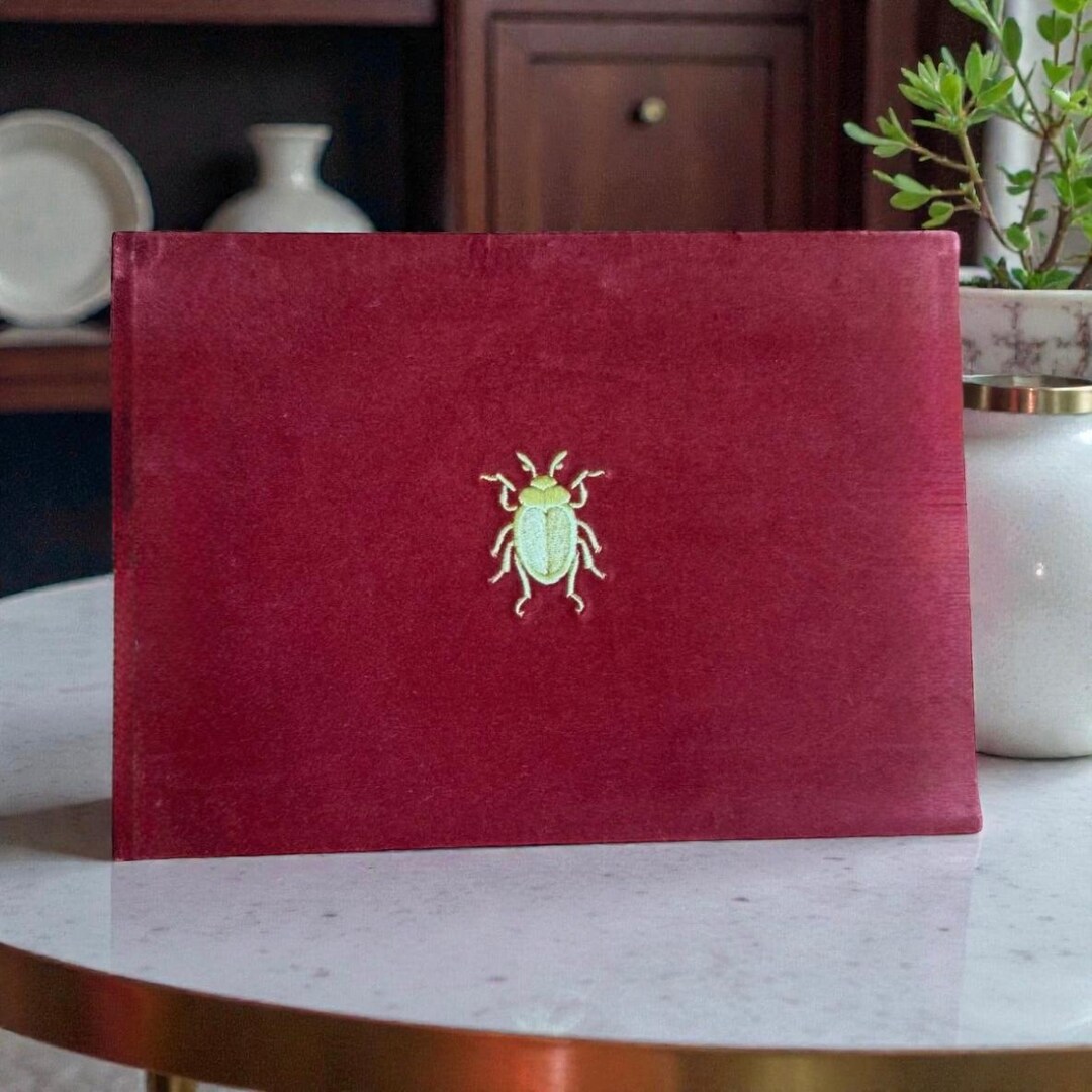 Wedding Photo Album - the Terracotta Embroided Velvet Golden Beetle ...