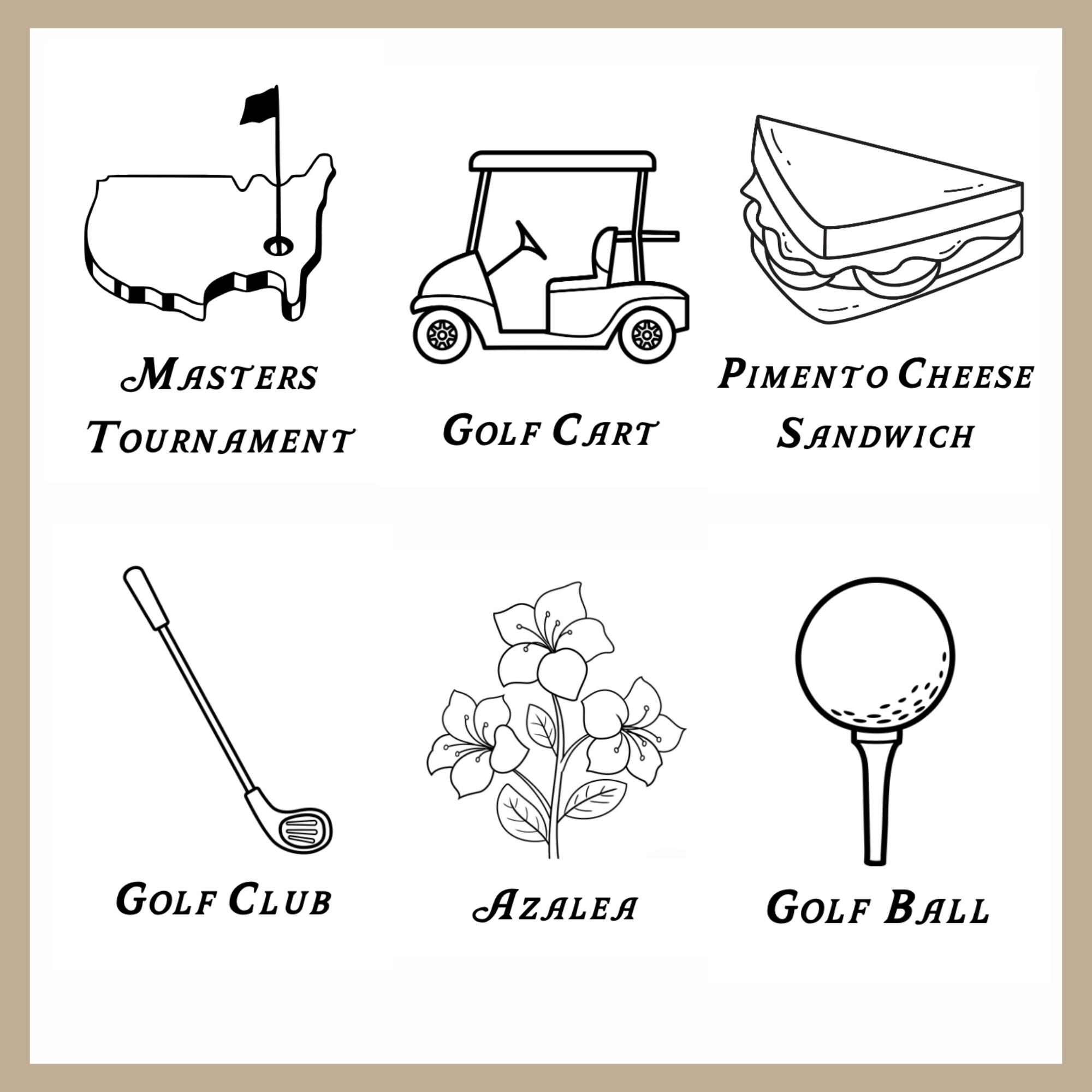 Masters Party Coloring Pages | Digital Download - Etsy