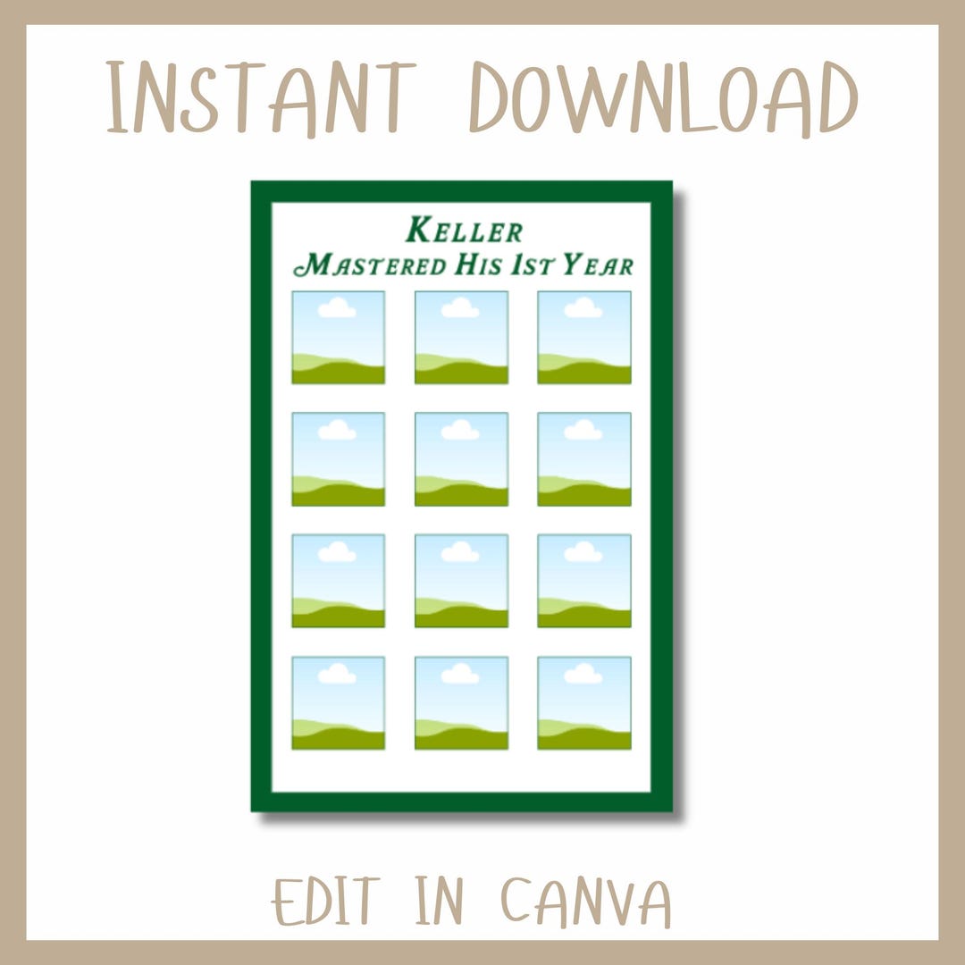 Mastered First Year Photo Sign | Digital Download - Etsy
