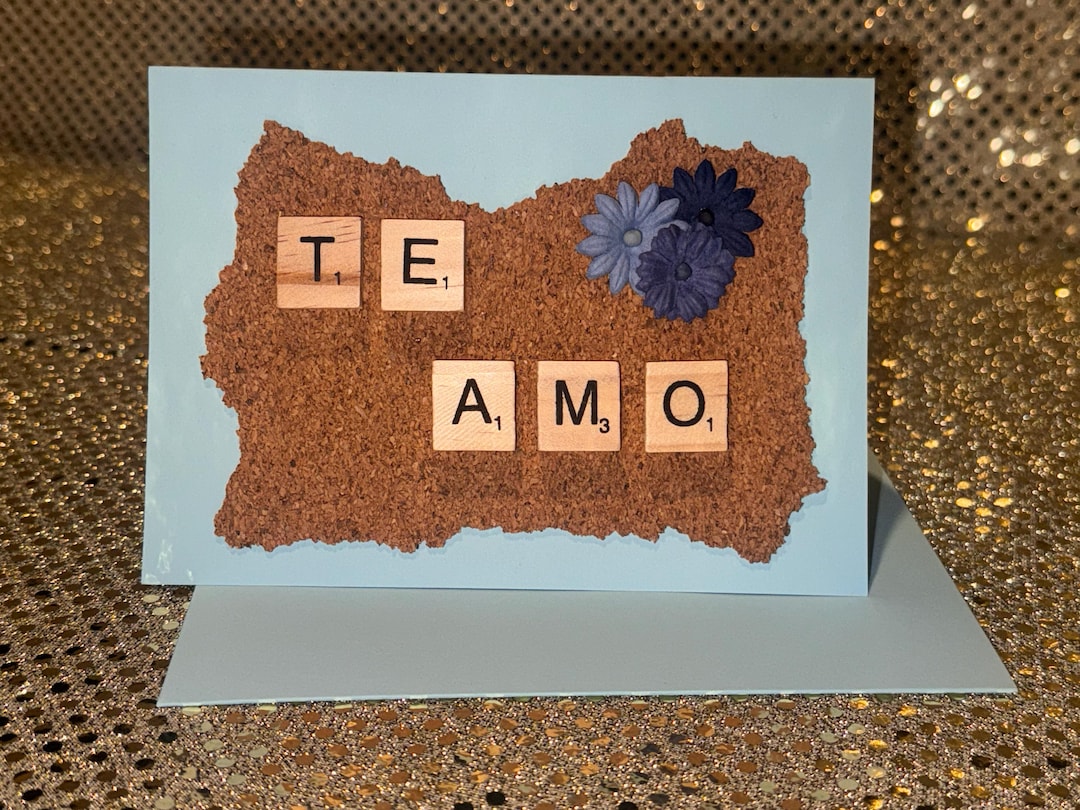 Te Amo Card, Scrabble Tile Love Note, Anniversary Gift - Etsy