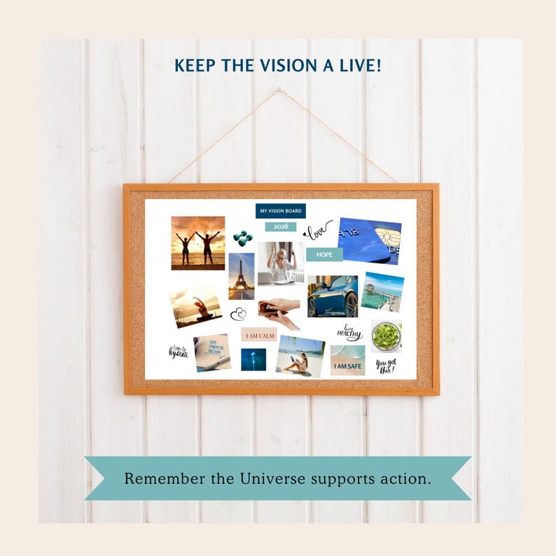 Printable Vision Board Kit 2026, Downloadable Manifestation Tool ...