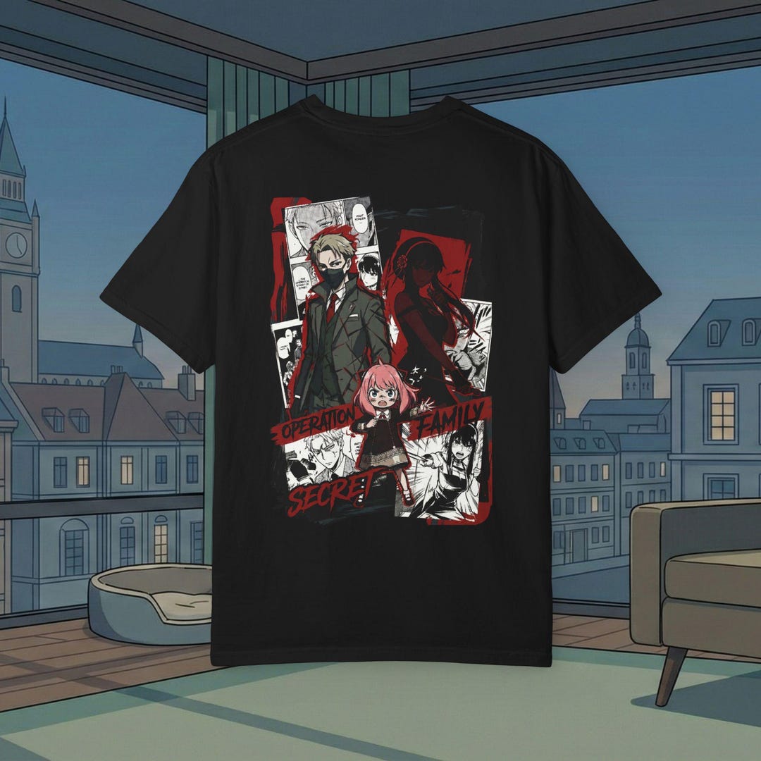 Secret Agent Family Anime T-shirt, Spy Anime Aesthetic Tee, Cute ...