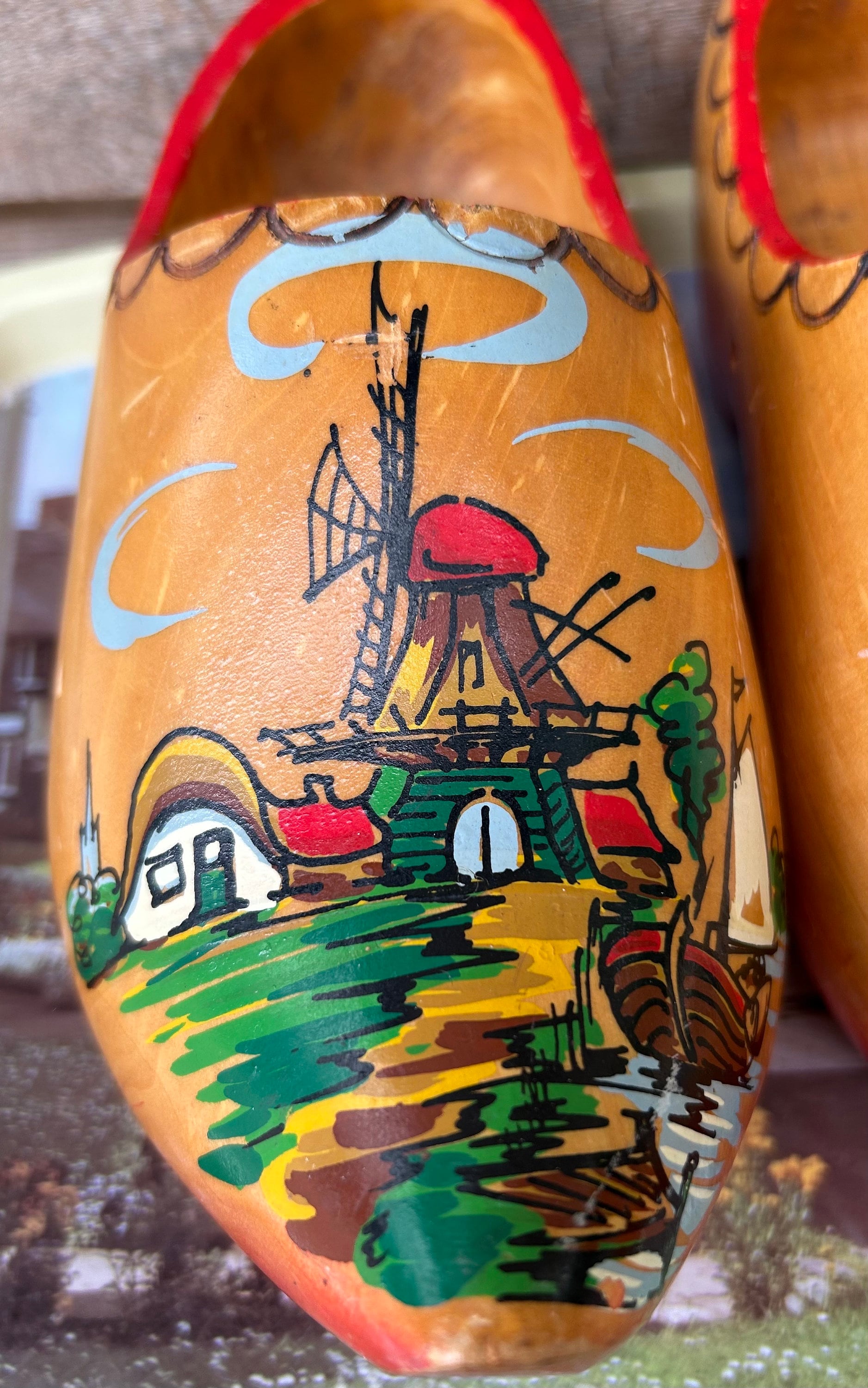 Vintage Dutch Wooden Shoes Traditional Clogs Klompen Handmade ...