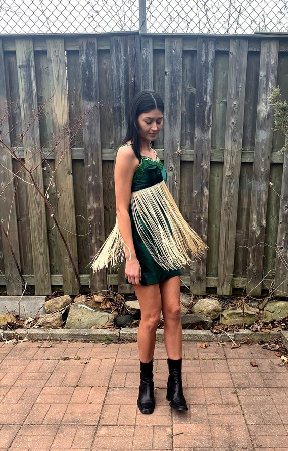 Vintage Baton Dress Fringed Marching Band Costume Gre… - Gem