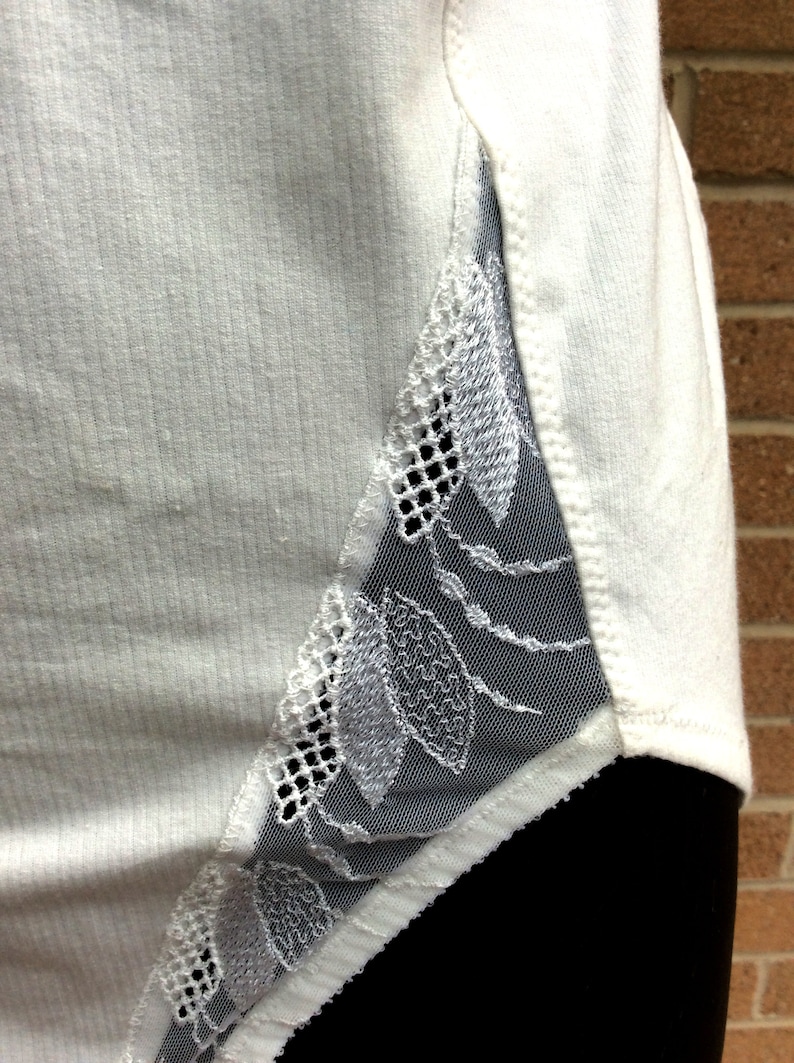 Vintage Playtex Corselette Girdle Bodysuit 34B Corset White Cotton 80s ...