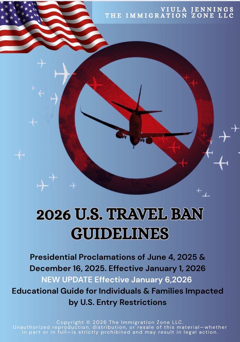 2026 U.S. Travel Ban Guidelines - Etsy UK