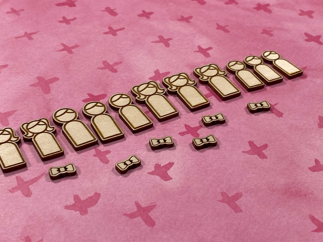 Peg People Wood Veneer Valentine Scrapbooking Embellishment - Etsy