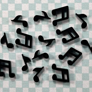 Black Music Notes Acrylic Sprinkles Scrapbooking Embellishments - Etsy