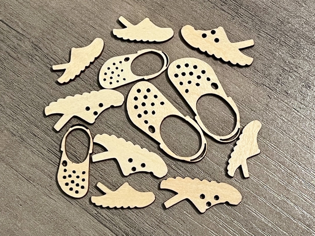 Croc Shoes Crocs Icons Wood Veneer Scrapbooking Embellishment - Etsy