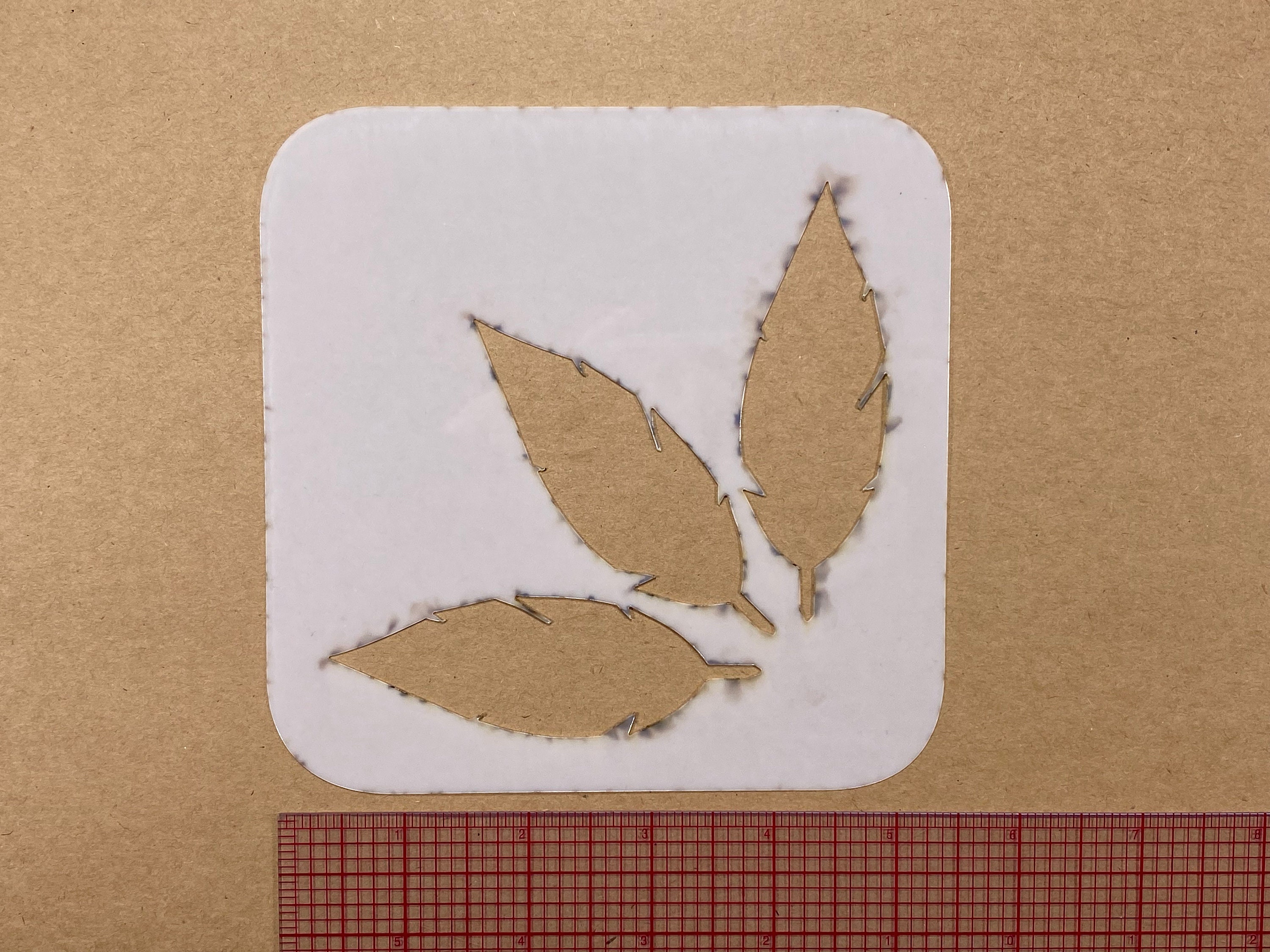 Turkey Feather Stencil