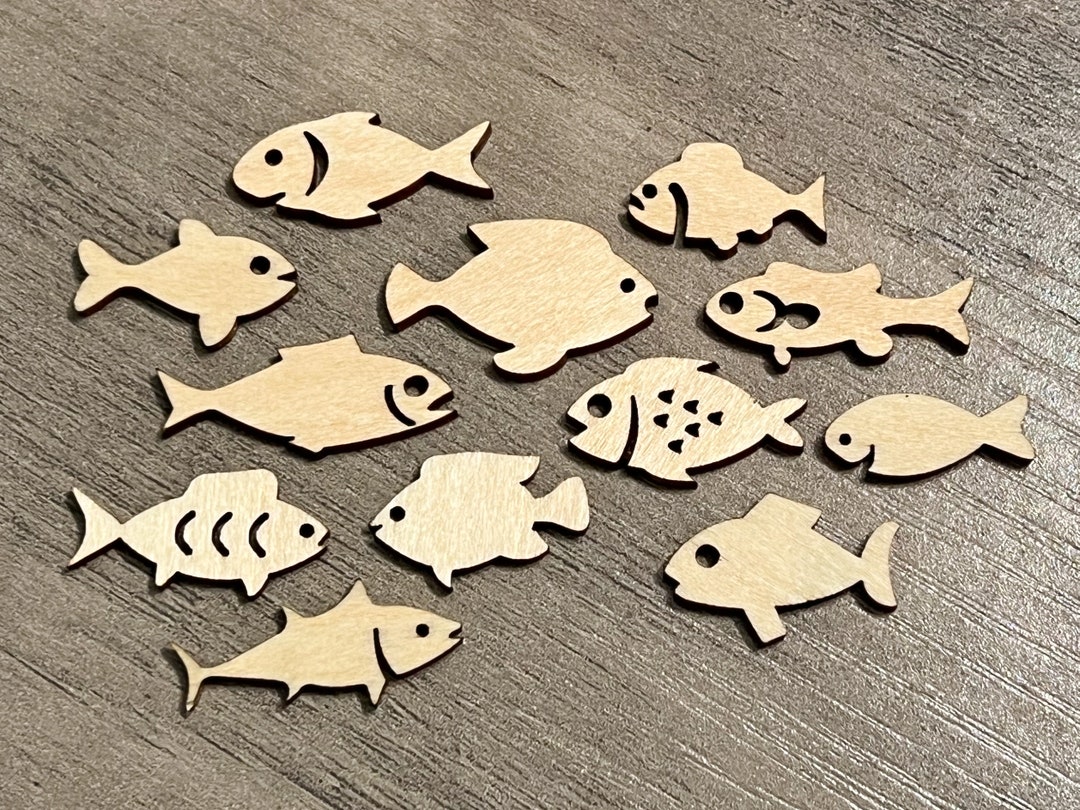 Fish Sprinkles 4 Wood Veneer Scrapbooking Embellishment - Etsy