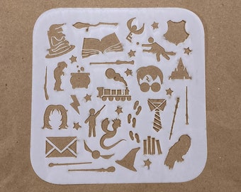 Wizard Stencil Svg - Etsy