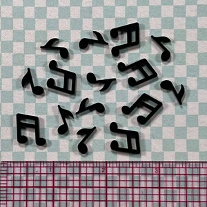 Black Music Notes Acrylic Sprinkles Scrapbooking Embellishments - Etsy