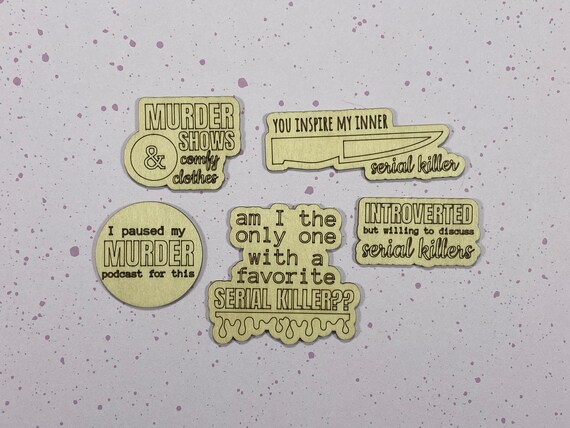 Serial Killer Phrases Wood Veneer Scrapbooking Embellishment - Etsy