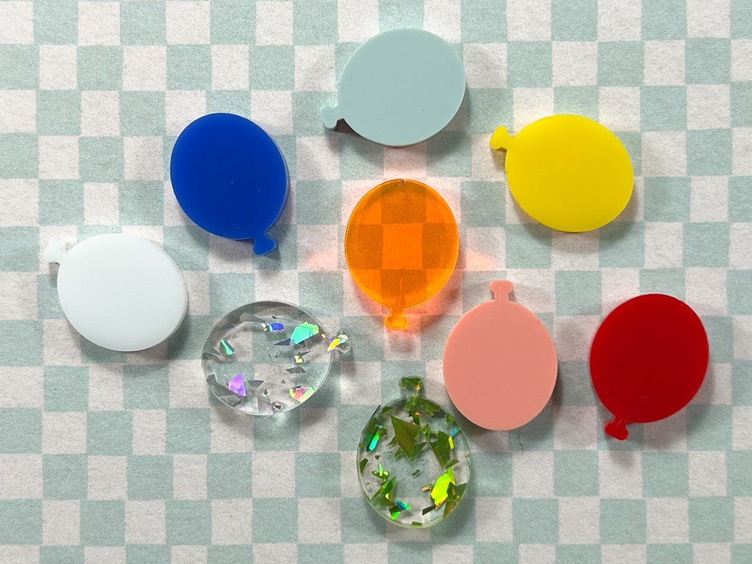 1E Balloons Traditional Colors Birthday Acrylic Sprinkles Scrapbooking ...