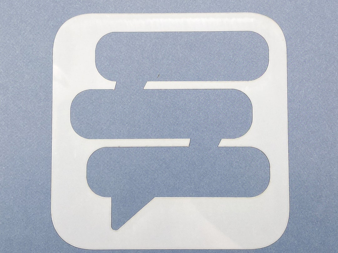 Triple Speech Bubble Stencil - Etsy