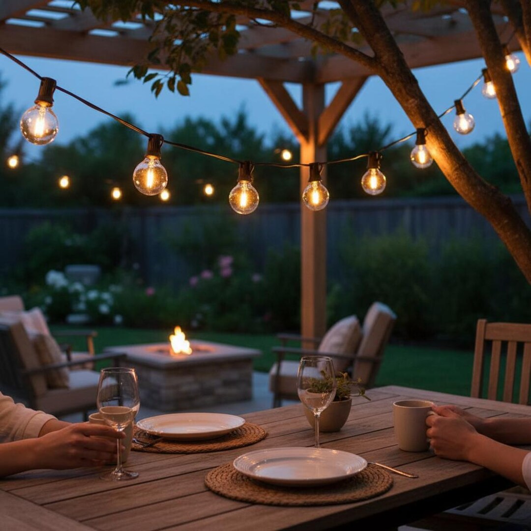 Outdoor G40 LED Patio Lights | 30M Fairy String Lights for Garden ...
