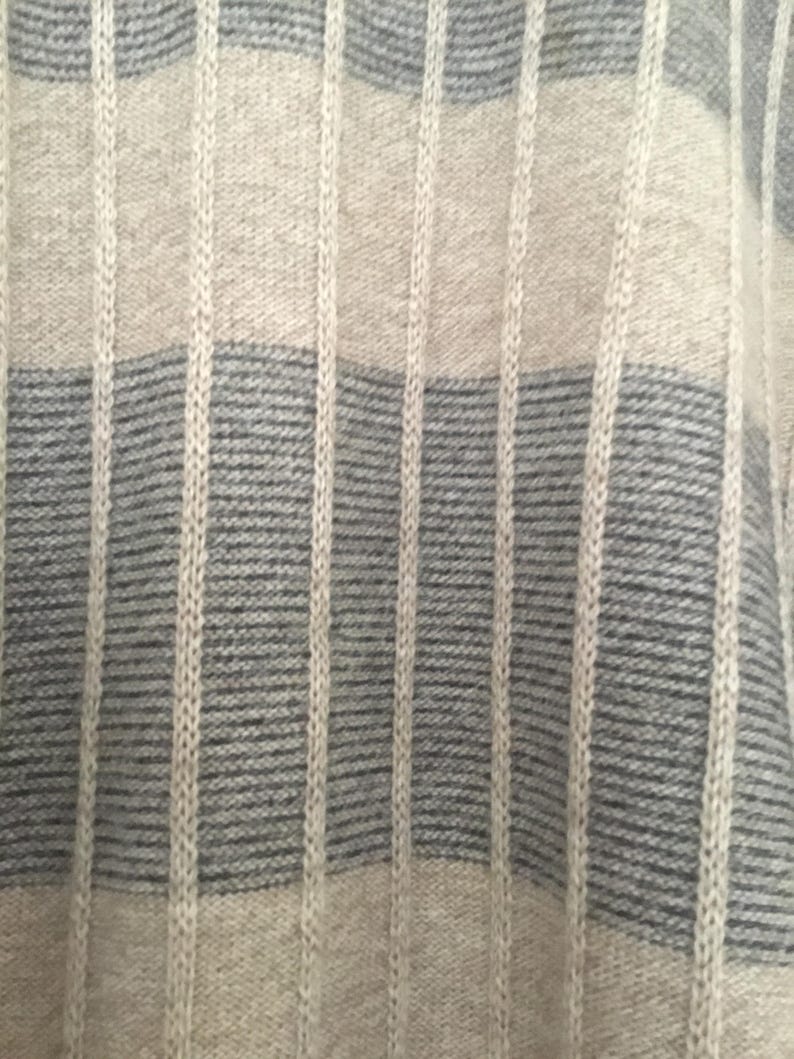 Vintage Jaeger 100% Wool Jumper, Made in Britain, Taupe Grey Ribbed ...