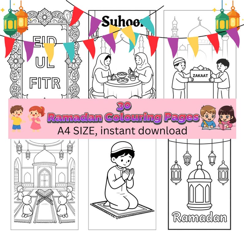 Ramadan Colouring Book for Kids | Islamic Activity Pages (PDF Download ...
