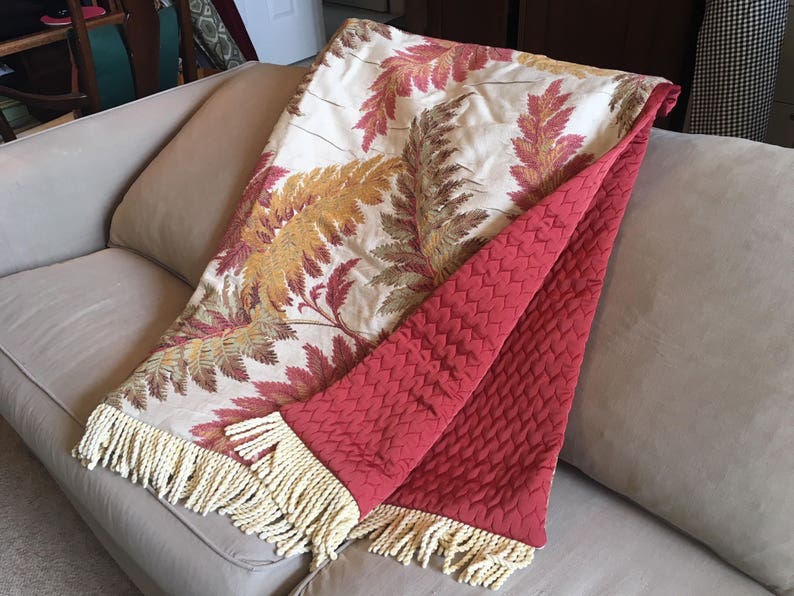 Designer Throw Blanket Garden Ferns Florals Warm Unique - Etsy