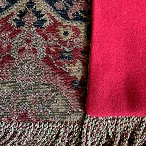 Medieval Tapestry Look Throw Blanket, Red Black Old World Design ...