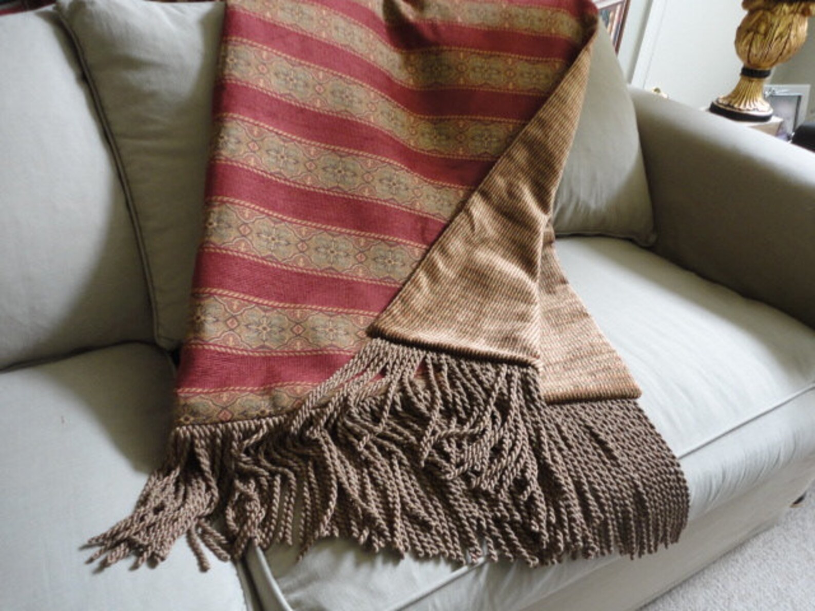 Moroccan Stripe Throw Blanket Luxurious Throws Rose Red - Etsy