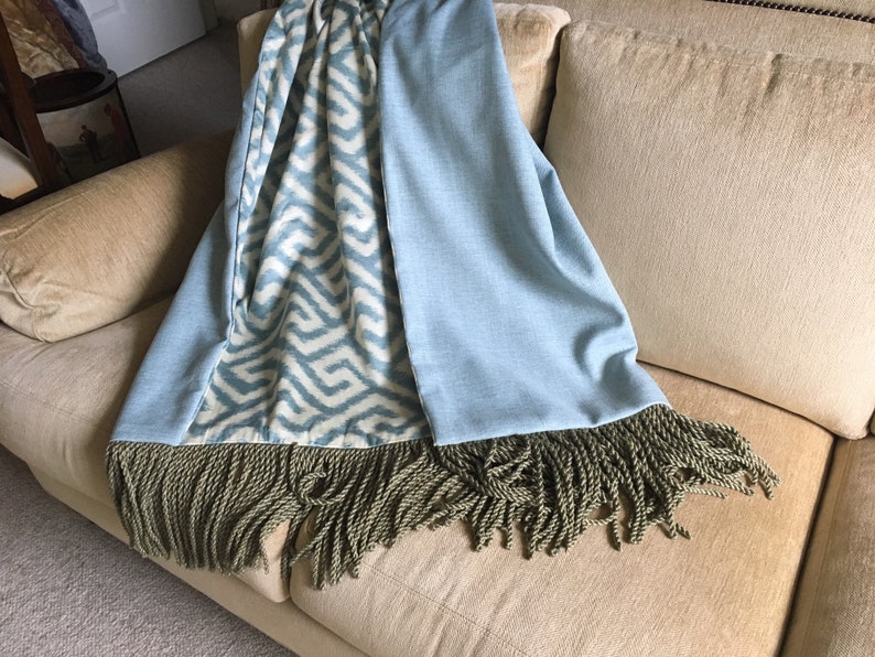Blue Geometric Throw Blanket Decorative Light Weight - Etsy
