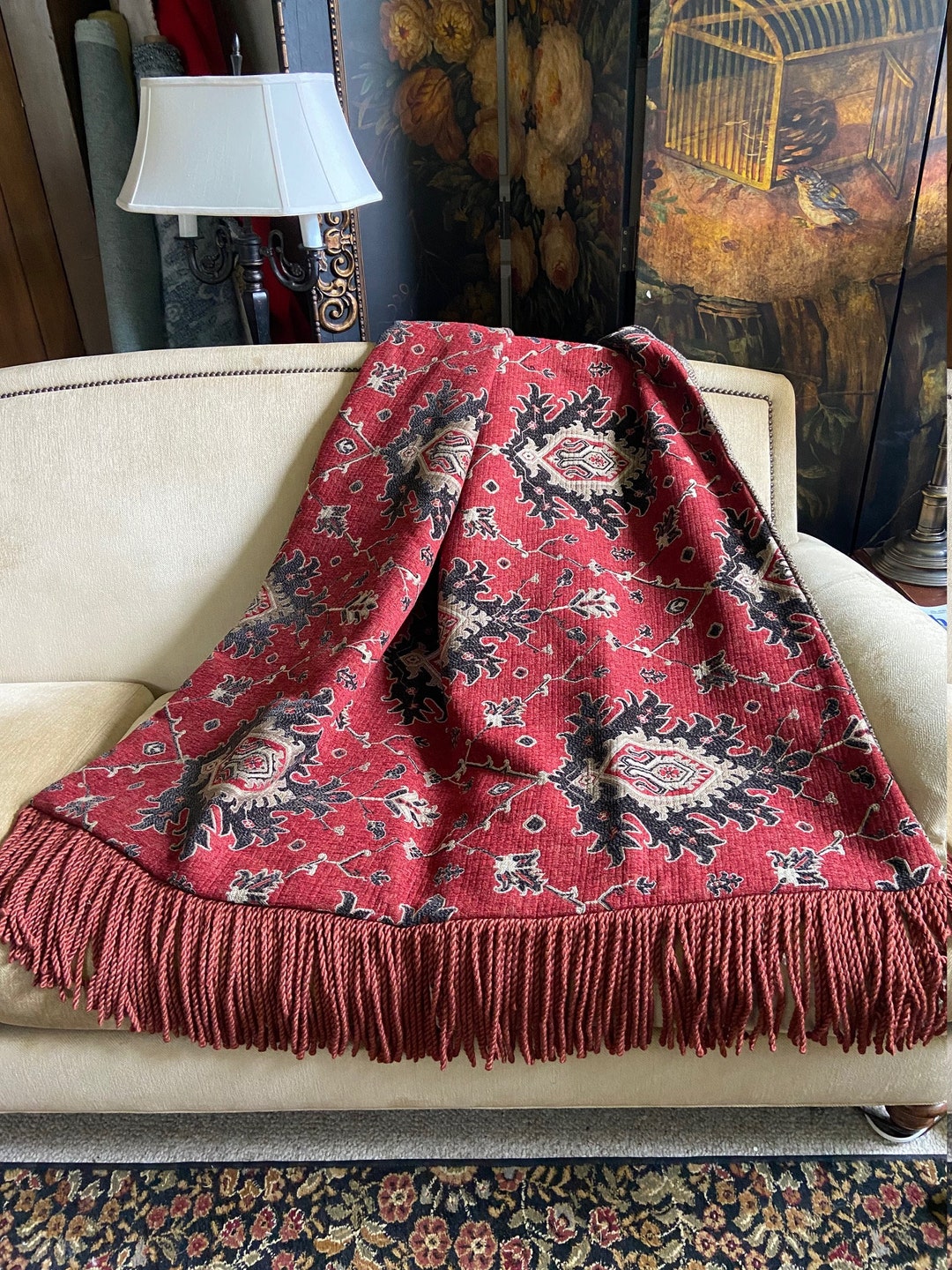 Christmas Gift Throw Blanket or Wall Hanging, Old World European ...