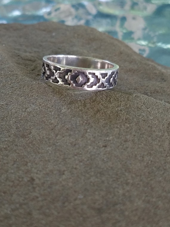 sterling silver tribal geometric - Gem