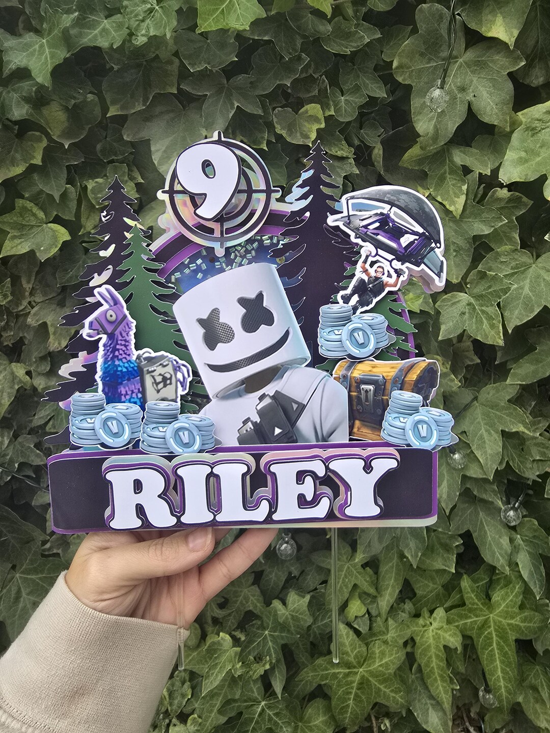 Personalized Battle Royale Cake Topper – Gamer Birthday Party ...