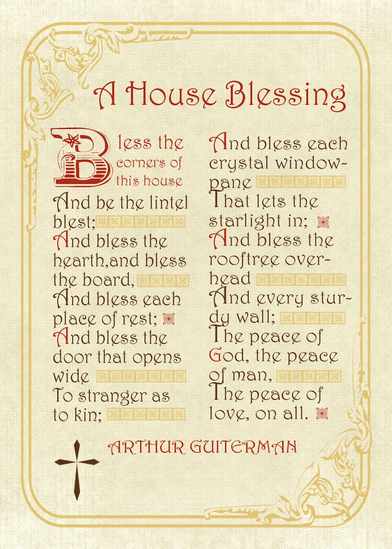 A House Blessing Typography Art Various Sizes Digital Print - Etsy