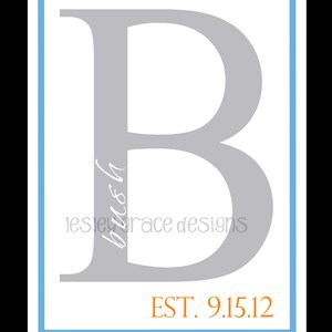 Typography Family Initial Monogram Digital Print 11x14 - Etsy