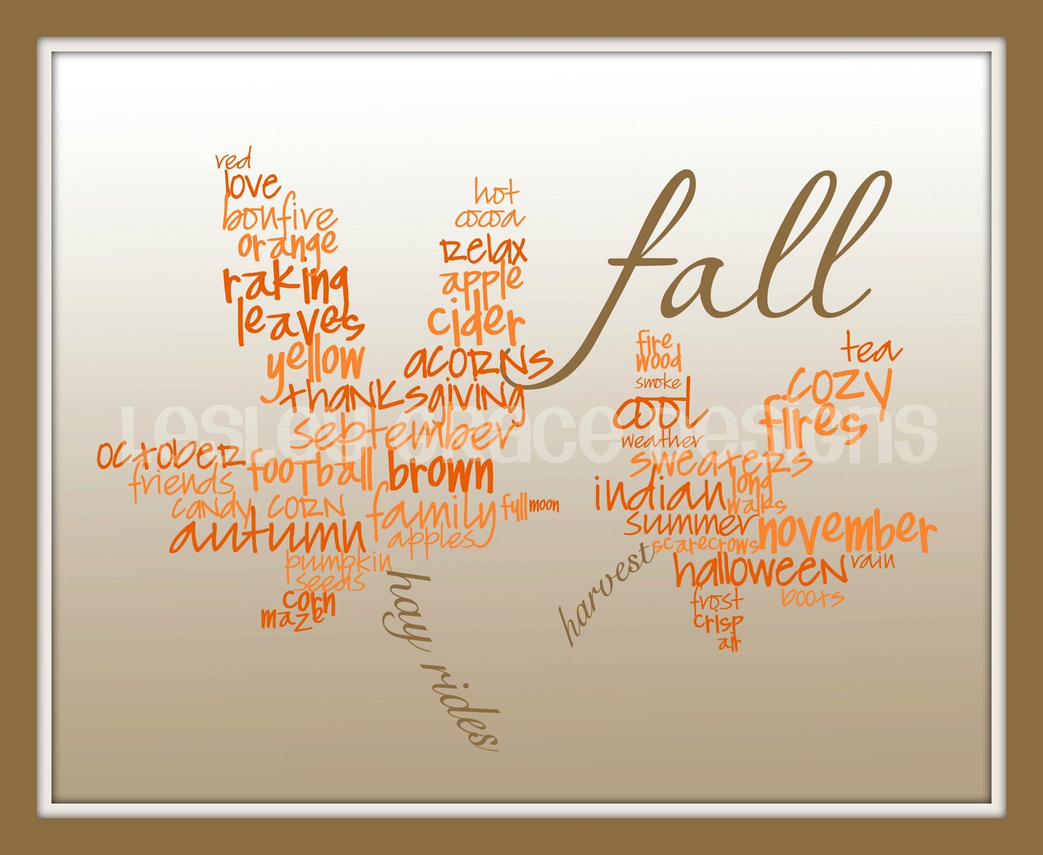 PRINTABLE Fall Typography Art Printable Fall Art Instant - Etsy