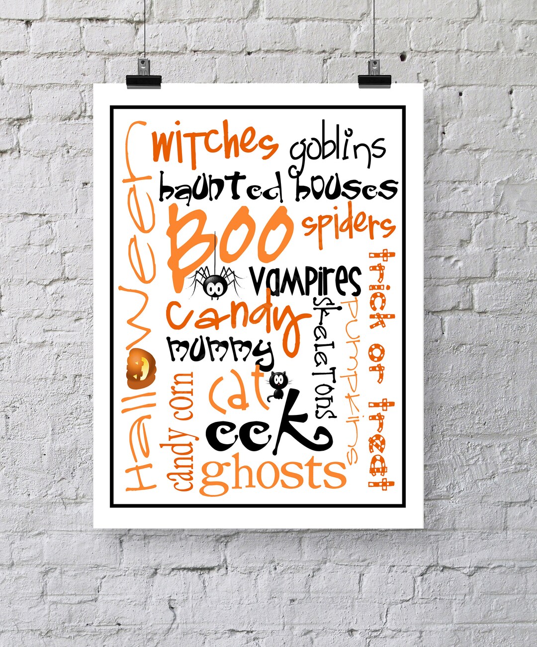 PRINTABLE Halloween Subway Art Printable Halloween Art - Etsy