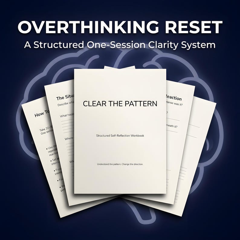 Overthinking Reset Worksheet – Structured One-session Clarity System ...