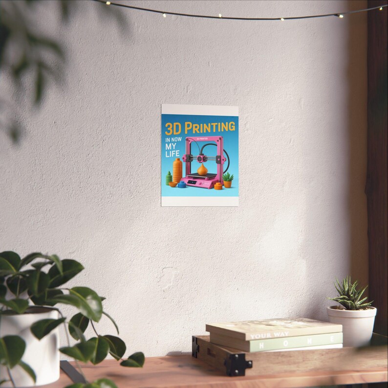 3D Printing Poster Matte Vertical Poster | 3D Printer Illustration ...
