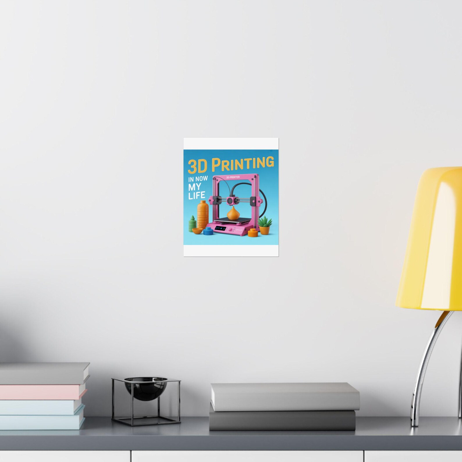 3D Printing Poster Matte Vertical Poster | 3D Printer Illustration ...