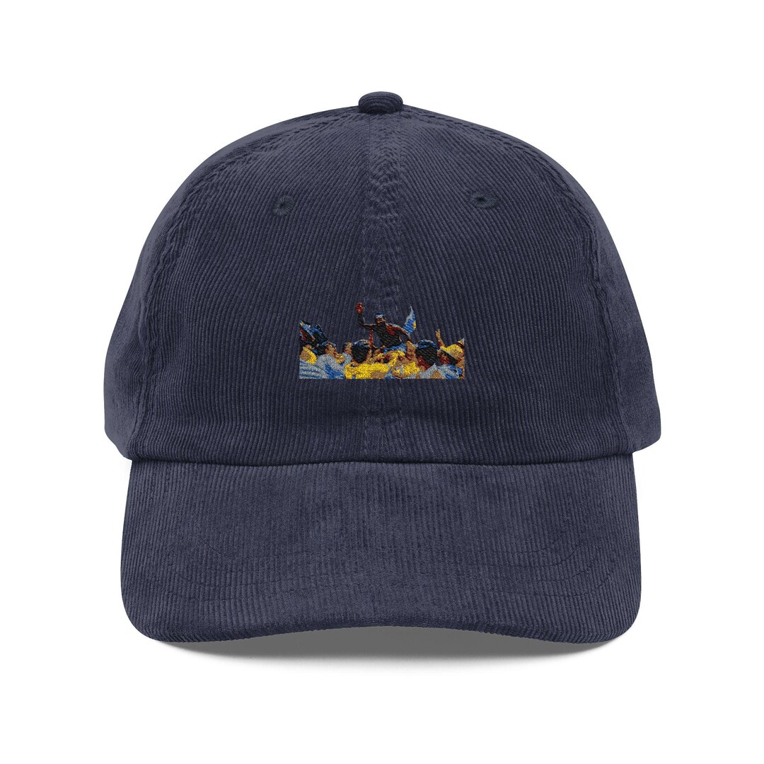 Vintage Corduroy Hat I Memorable I Pele Being Lifted High on the ...