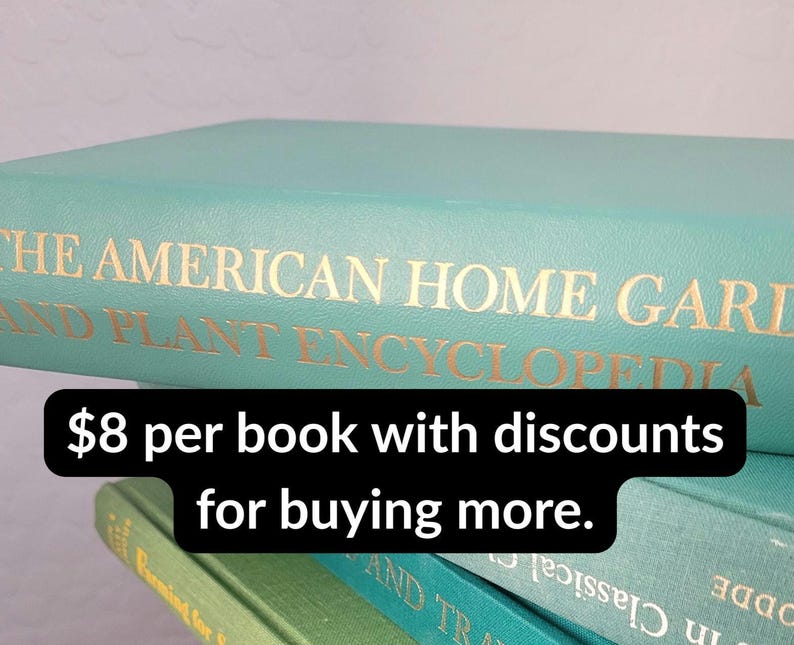 Vintage Green Books - Instant Library for Study Display Decorating ...