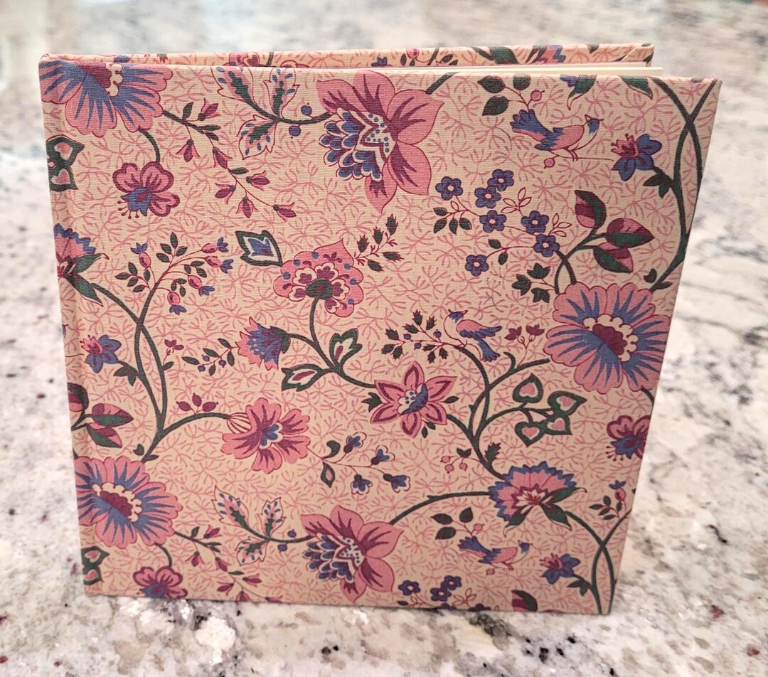 Blank Calendar Book by Avon Vintage Pink Floral Fabric Hardcover Agenda ...