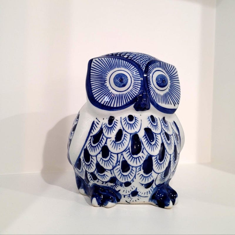 Ceramic Owl Sculpture - Etsy