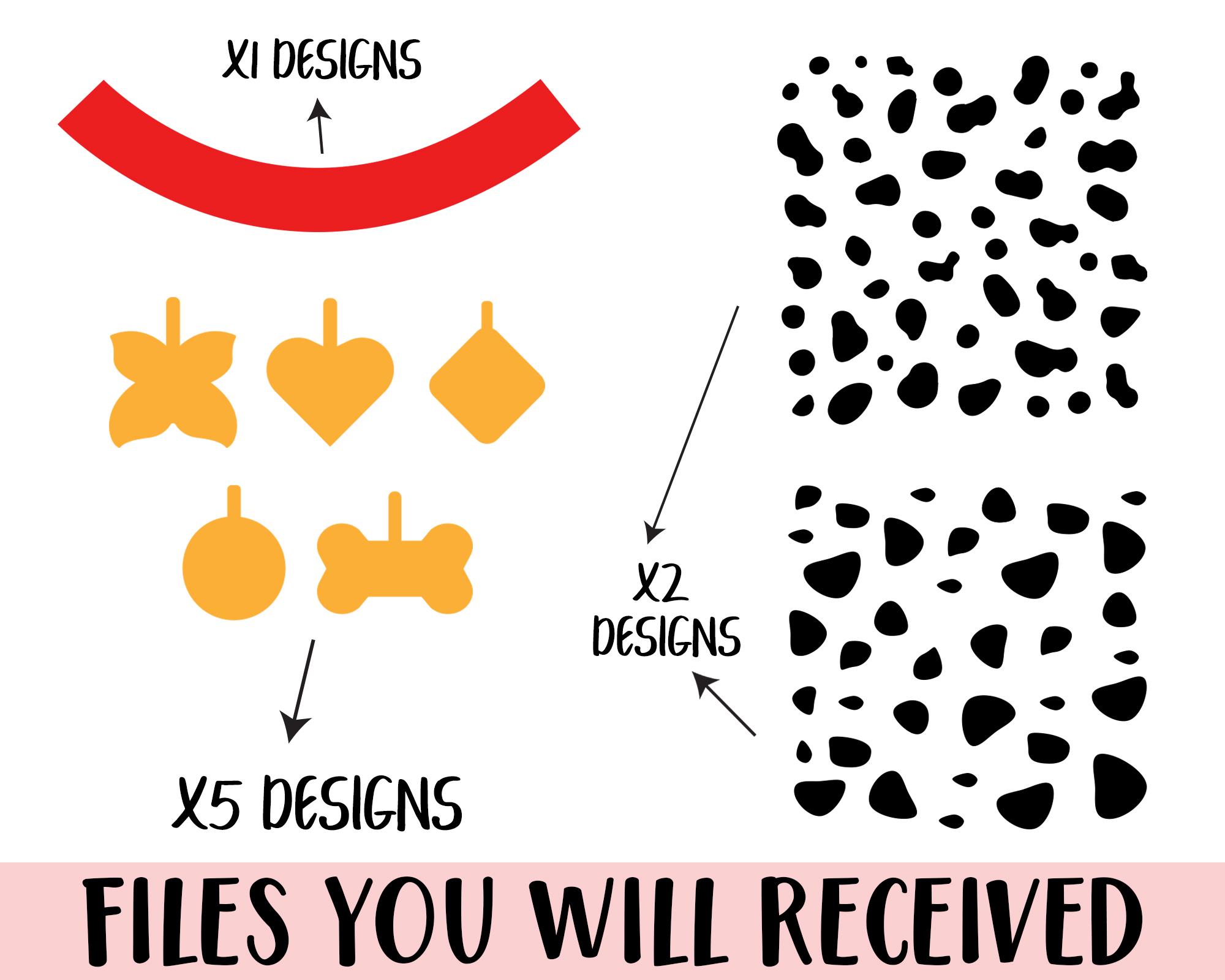 Dalmatian Spot Pattern SVG, Collar Design, 101 Days of School (digital ...