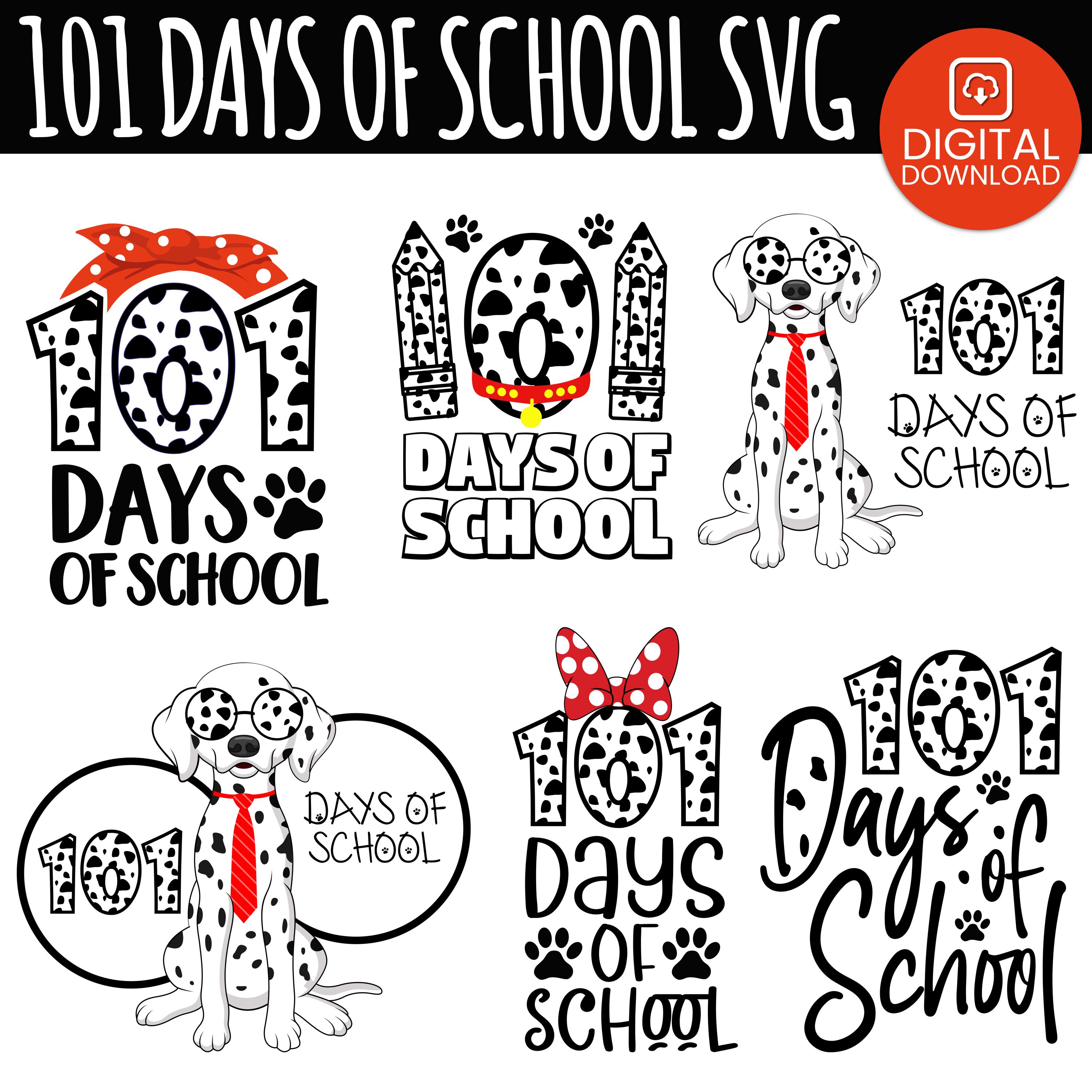 101 Days of School SVG Bundle, Dalmatian Theme (digital Download) - Etsy